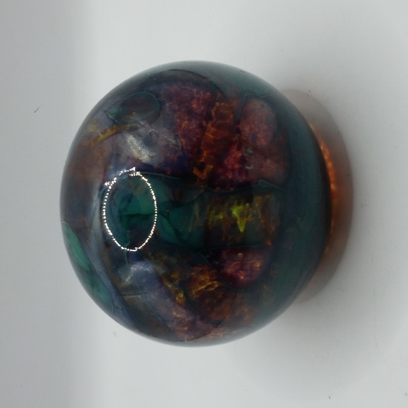 Accents | Vintage Ocean Sphere Paperweight With Beautiful Purples Blues ...